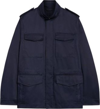 Pal Zileri Homme, Vestes, Bleu, Taille: 2XL Field Jacket