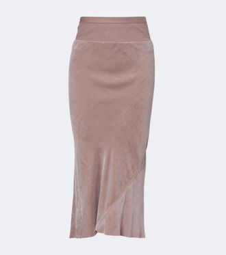Rick Owens Midirock aus Samt