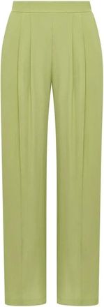 Maliparmi Maliparmi, Femme, Pantalons, Vert, Taille: 44 FR Pantalon Fluide en Cr&ecirc;pe