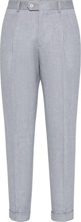 Brunello Cucinelli pantalon en lin - Gris
