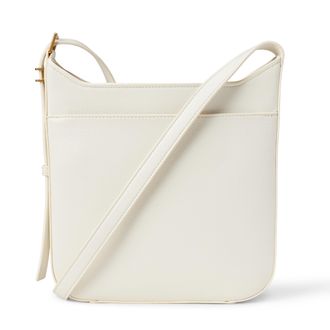 Amazon Essentials Damen Schlanke Umh&auml;ngetasche aus Kunstleder, Ecru, Einheitsgr&ouml;&szlig;e