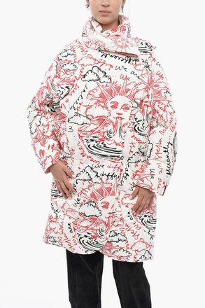 Stella McCartney Printed Padded Jacket CELINA With Concealed Button Closure Stella McCartney