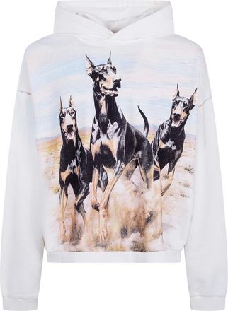 Represent Represent, Homme, Sweatshirts et sweats &agrave; capuche, Blanc, Taille: XL Western Dobermans Sweat &agrave; capuche