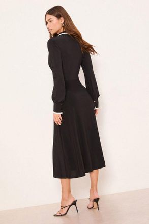 Lipsy Midikleid Lipsy Lang&auml;rmeliges Midi-Hemdkleid, Regular (1-tlg)