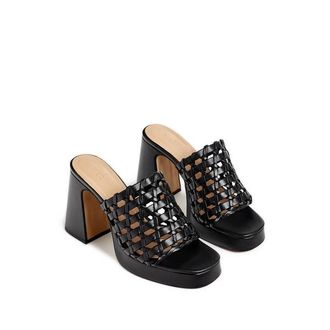 Souliers Martinez Alba Lederpantoletten - Schwarz