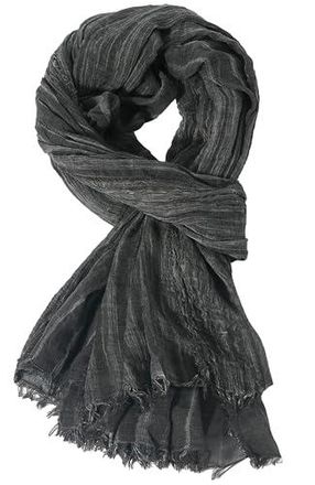 Feoya Echarpe Homme &Eacute;charpe &agrave; Rayures L&eacute;g&egrave;re et Douce avec Tassel pour le Printemps, lautomne et lhiver 195 x 75 cm A4