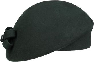 Lierys B&eacute;ret Basque en Laine avec Noeud Femme - Made in Italy Hiver Automne-Hiver - Taille Unique Vert fonc&eacute;