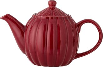 Bloomingville Latina Teekanne, Rot, Steingut, T13xH17 cm, 1085 ml