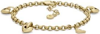 Emporio Armani Womens stainless steel or brass with Gold tone lobster clasp closure bracelet