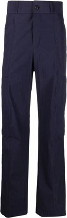 Ferragamo Homme, Pantalons, Bleu, Taille: M Pantalon Seersucker Multipoches
