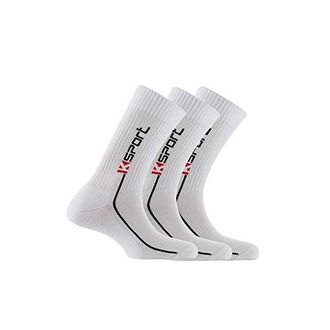 Kindy Pack de 3 paires de chaussettes K-sport en coton - couleur - Blanc - Pointure - 47-49