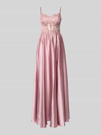 Luxuar Fashion Corsagenkleid mit r&uuml;ckseitiger Schn&uuml;rung und Ziersteinbesatz