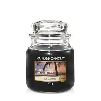 Yankee Candle Company Yankee Candle bougie jarre parfumée | moyenne taille | Noix de coco noire | jusquà 75 heures de combustion