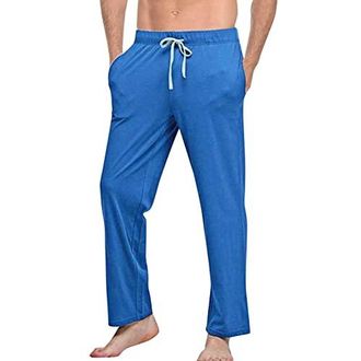 Generic Pantalon de plage long pour homme - Pantalon d&eacute;t&eacute; avec taille &eacute;lastique - Pantalon en tissu respirant - Coupe ajust&eacute;e - Pantalon de jogging - Couleur 