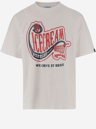 Icecream T-shirt de coton de glace avec logo