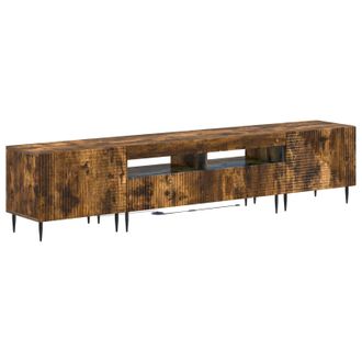 vidaXL Mobile Tv Led A 3 Pezzi Rovere Fumo Legno Ingegnerizzato Vidaxl