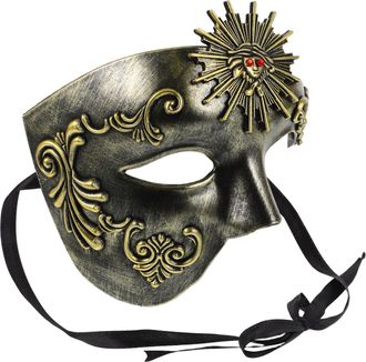 Valiclud Steampunk Halbgesichtsmaske für Männer Verstellbar Leichter Karneval Maske für Maskenball Party Cosplay Venezianische Tanzmaske