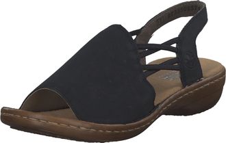 Rieker Damen 608d1 Sandalen Geschlossene Sandalen, Blau, 39 EU