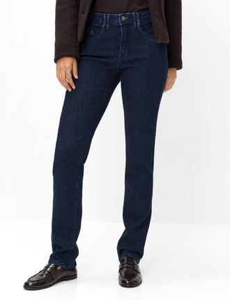 Brax 5-Pocket-Jeans BRAX Style CAROLA, Damen, Gr. 46 L (92), Langgr&ouml;&szlig;en, dunkelblau, Denim/Jeans, 94% Baumwolle, 5% Elastomultiester, 1% Elasthan, Jeans 5-
