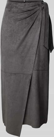 s.Oliver Black Label Taillierter Rock in Lederoptik mit Knotendetail