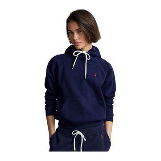Ralph Lauren Femme, Sweatshirts et sweats &agrave; capuche, Bleu, Taille: 38 FR Pull Polo &agrave; Manches Longues Bleu