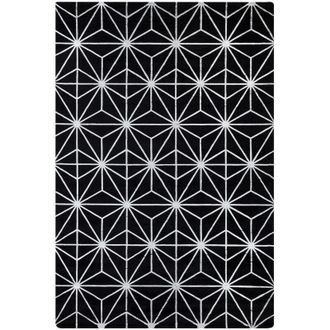 Beliani Teppich SIBEL Schwarz 140 x 200 cm Viskose