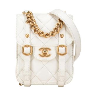 Chanel Pre-owned 22 Mini Flap Bag (Mini Crinkled Calfskin City School Flap) - - Pre-owned - Damen - Wei&szlig; - ONE SIZE