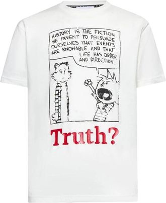 John Richmond T-Shirt mit Comic-Druck - - Tops - Herren - Wei&szlig; - M