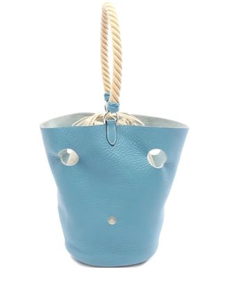 Herm&egrave;s sac seau MM Mangeoire &agrave; anse en corde (2005) - Bleu