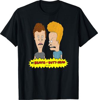 Beavis And Butt-Head Gesichter Grafik T-Shirt
