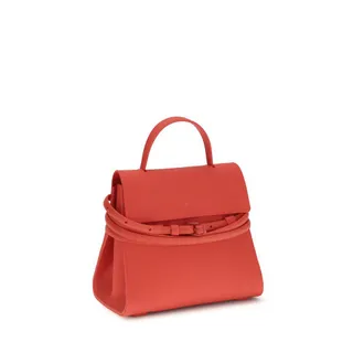 Moschino Womens Tie Me Top Handle Bag Red Silicone