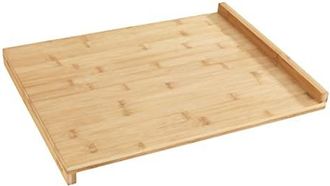 WENKO Schneidebrett Mod. Bambus mit Anlegekante f&uuml;r rutschsicheres Schneiden beidseitig verwendbar aus umweltfreundlichem Bambus 45 x 1,5 x 35 cm Braun