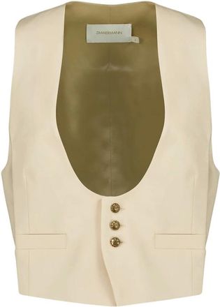 Zimmermann Femme, Vestes, Beige, Taille: 38 FR Hypnotic Wool Vest