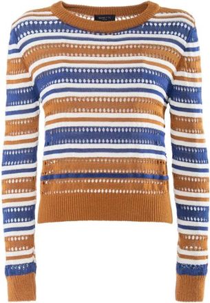 Nenette Femme, Pulls, Multicolore, Taille: 38 FR Maglia girocollo a righe orizzontali