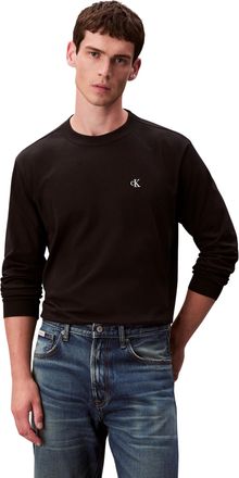 Calvin Klein Herren Ls Easy Monogram Tee Lv04Rd247G T-Shirts, Black (Black), L