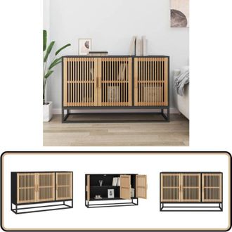 vidaXL Vidaxl - Buffet noir 105x30x65 cm bois dingénierie - Buffet Noir - Armoire Rangement - Meuble Salon - Mobilier Intérieur - Commode