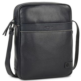 Jaslen Sacoche Homme Bandouliere. Pochette Homme en cuir v&eacute;ritable &eacute;l&eacute;gante et compacte pour usage quotidien affaires loisirs style urbain, Bleu marine