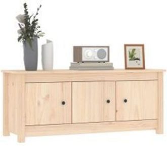 Les Tendances Armoire à chaussures en bois massif Klouda - Élégant et fonctionnel 110 cm-Naturel-Largeur 110 cm