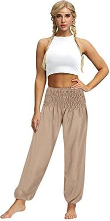 Generic Pantalon L&eacute;ger Femme Fluide &Eacute;t&eacute; Chic Lin Sports De Fitness dhiver en Cours DEx&eacute;cution V&ecirc;tements De Plein Pantalons Surv&ecirc;tement avec Poches Ensemble Li