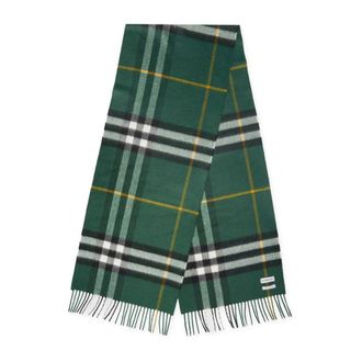 Burberry Gr&uuml;ner Schal mit Karomuster und Fransen - - Accessories - Damen - Gr&uuml;n - ONE SIZE