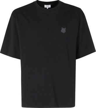 Maison Kitsun&eacute; Homme, Tops, Noir, Taille: S Fox Head Oversize Tee-Shirt