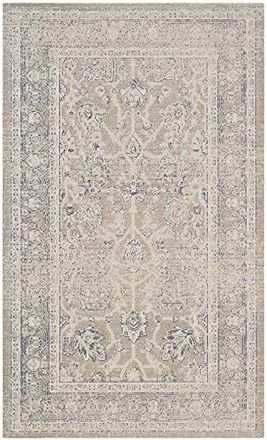 Safavieh Traditionell Teppich für Wohnzimmer, Esszimmer, Schlafzimmer - Patina Collection, Kurzer Flor, Taupe und Taupe, 91 X 152 cm