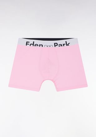 Eden Park Boxer En Jersey De Coton Stretch Rose &Eacute;lastique Taille Blanc