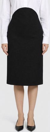 Jil Sander High-Waist-Midi-Bleistiftrock aus Schurwolle