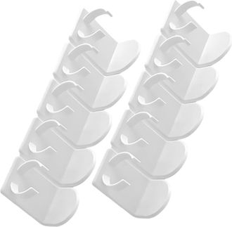 BESPORTBLE 2 St&uuml;ck Wandmontierter Aufbewahrungsrahmen Wei&szlig; Selbstklebend Ohne Bohren Kleiner Parf&uuml;mhalter Elektrischer Zahnb&uuml;rstenhalter Badezimmer Organizer