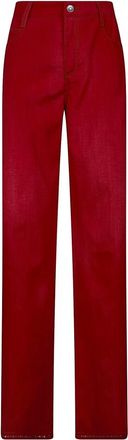 Ermanno Scervino Femme, Jeans, Rouge, Taille: 34 FR Pantalon Palazzo &agrave; Imprim&eacute; Denim Marocain