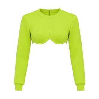 Dolce & Gabbana Haut &agrave; manches longues - Femme - Tops - Jaune - Taille: 38 FR