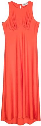 Sonia Rykiel Femme, Robes, Rouge, Taille: 40 FR Robe Midi Trap&egrave;ze &agrave; D&eacute;tail Bustier