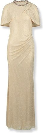 Self Portrait Femme, Robes, Jaune, Taille: 40 FR Rhinestone Maxi Dress