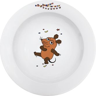Kahla DieMaus Schüssel 20 cm Party | weiße Müsli Schale im Sendung mit der Maus Design